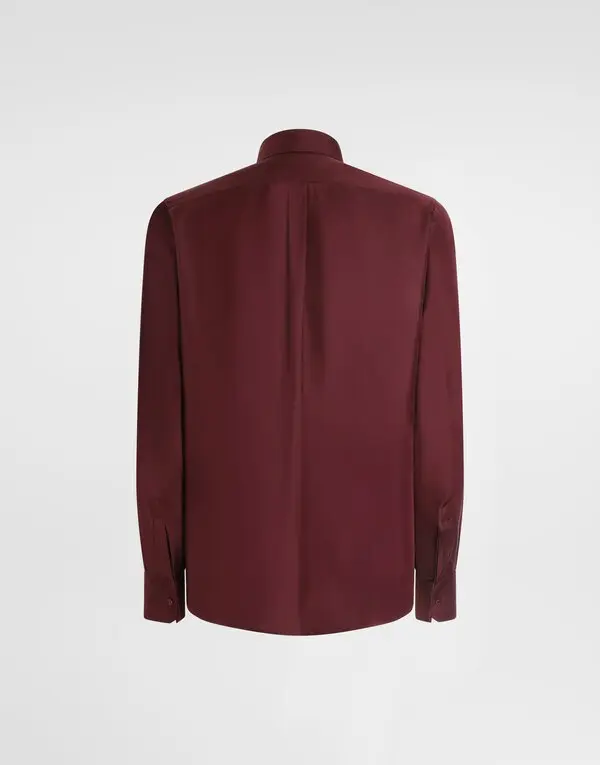 Dolce & Gabbana Silk Twill Martini Shirt - Bordeaux