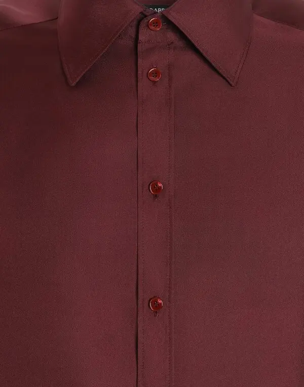 Dolce & Gabbana Silk Twill Martini Shirt - Bordeaux