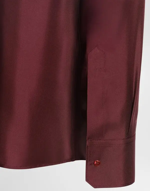 Dolce & Gabbana Silk Twill Martini Shirt - Bordeaux