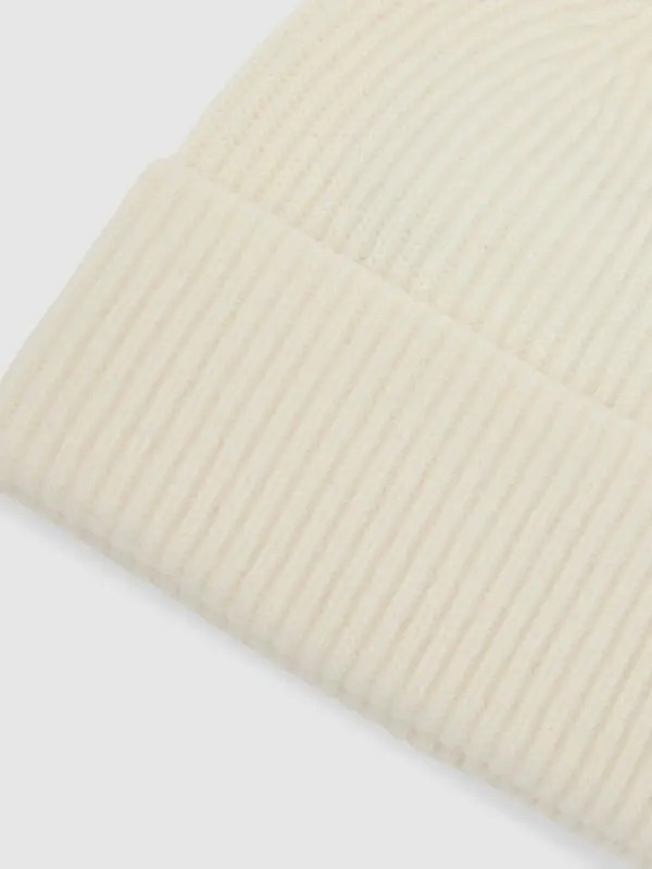 REISS Chaise Merino Wool Rib-knit Beanie