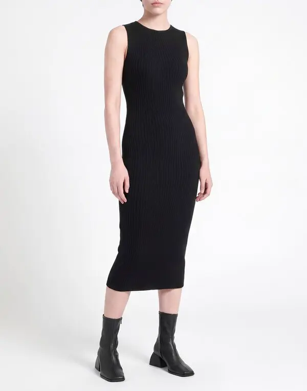 Rick Owens Midi Dress Size Viscose, Polyester