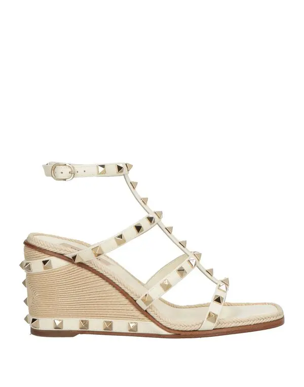 Valentino Garavani Espadrilles Ivory Size Leather