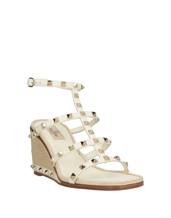 Valentino Garavani Espadrilles Ivory Size Leather