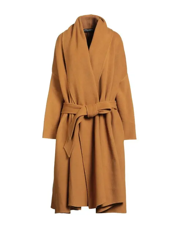 Dolce & Gabbana Coat Camel Size Wool, Cashmere