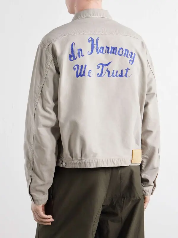Visvim 101xx Embroidered Garment-dyed Corduroy Jacket - Beige