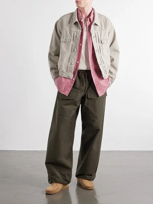 Visvim 101xx Embroidered Garment-dyed Corduroy Jacket