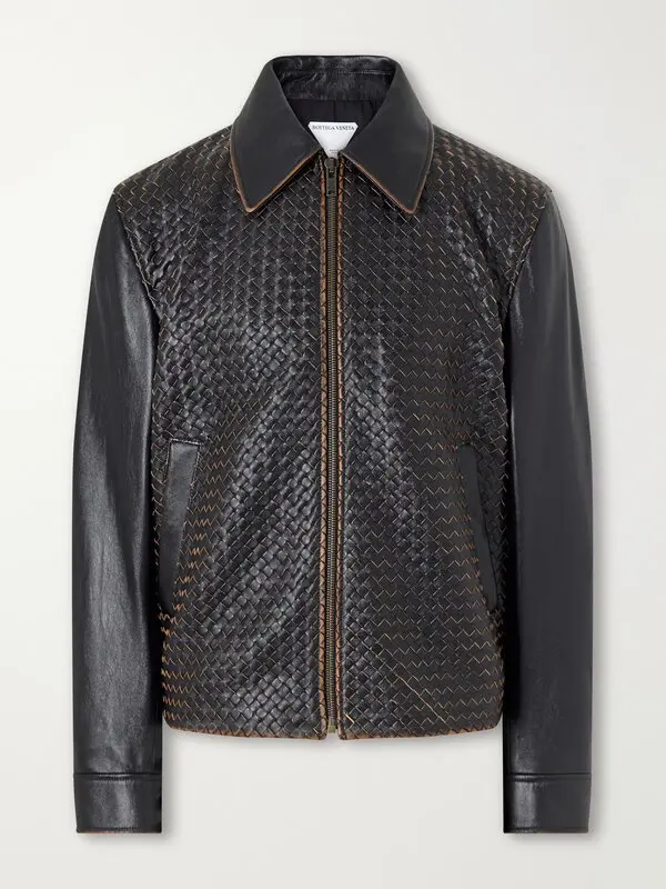 Bottega Veneta Intrecciato Leather Jacket