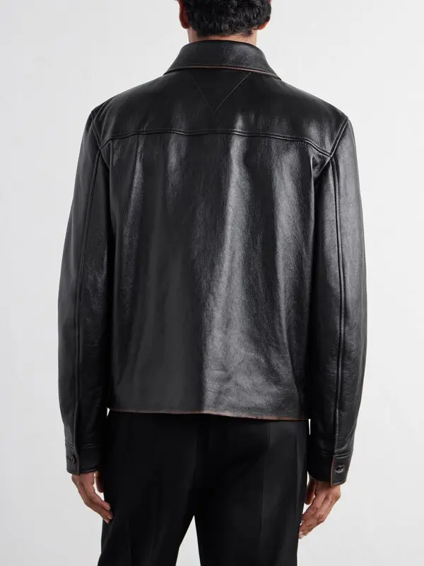 Bottega Veneta Intrecciato Leather Jacket