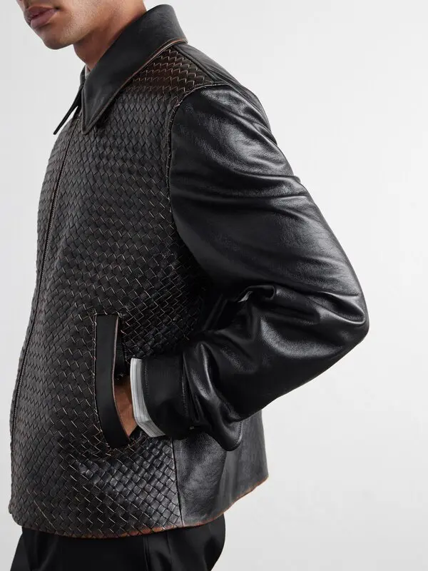 Bottega Veneta Intrecciato Leather Jacket