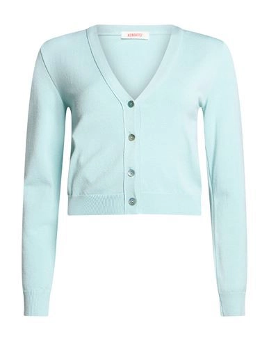 KONTATTO Cardigan Turquoise Size Viscose, Acrylic, Elastane - Blue