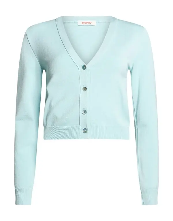 KONTATTO Cardigan Turquoise Size Viscose, Acrylic, Elastane