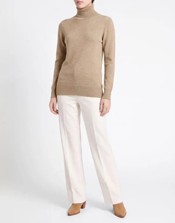 Fabiana Filippi Turtleneck Tan Size Cashmere