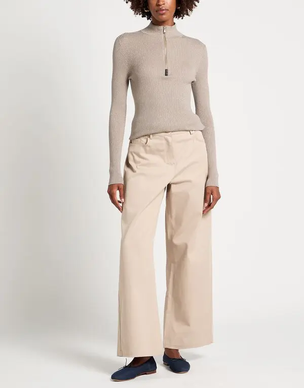 Brunello Cucinelli Sweater Size Cashmere, Silk, Polyamide, Metallic Polyester, Brass - Grey