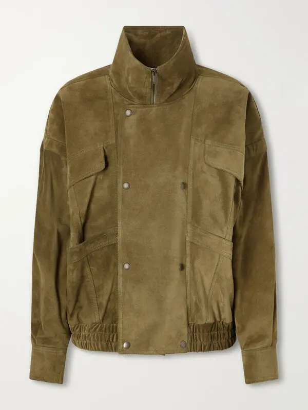 Saint Laurent Suede Jacket - Green