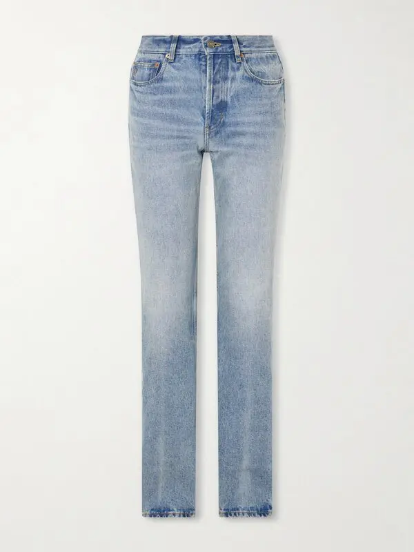 Saint Laurent Nico Mid-rise Straight-leg Jeans