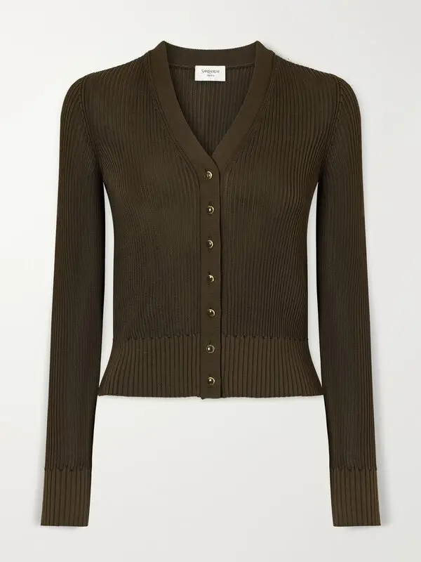 Saint Laurent Ribbed Cardigan