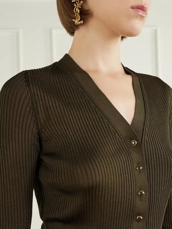 Saint Laurent Ribbed Cardigan