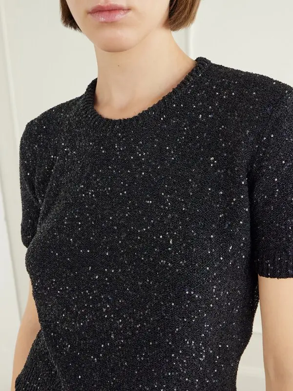 Saint Laurent Sequined Knitted Shirt