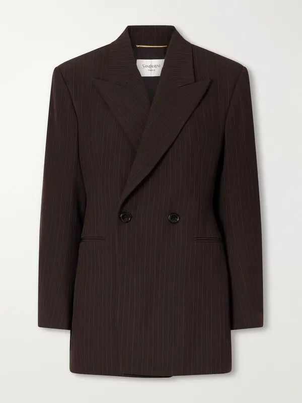 Saint Laurent Striped Wool-blend Blazer