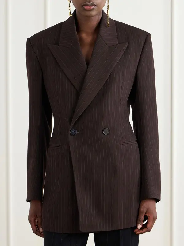 Saint Laurent Striped Wool-blend Blazer