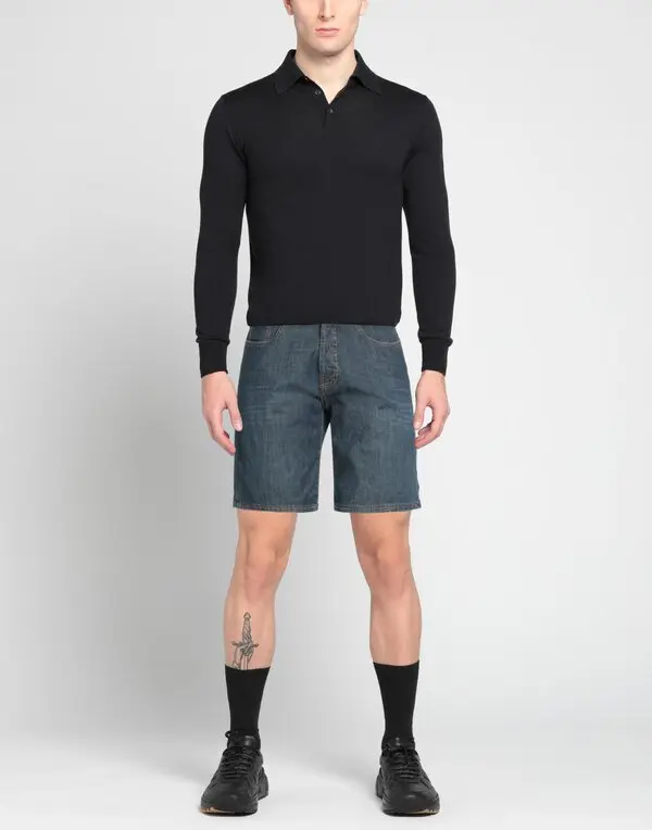 LIU •JO MAN Denim Shorts Size Cotton, Elastane