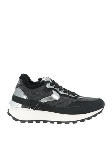 VOILE BLANCHE Sneakers Size Leather, Textile Fibers - Black