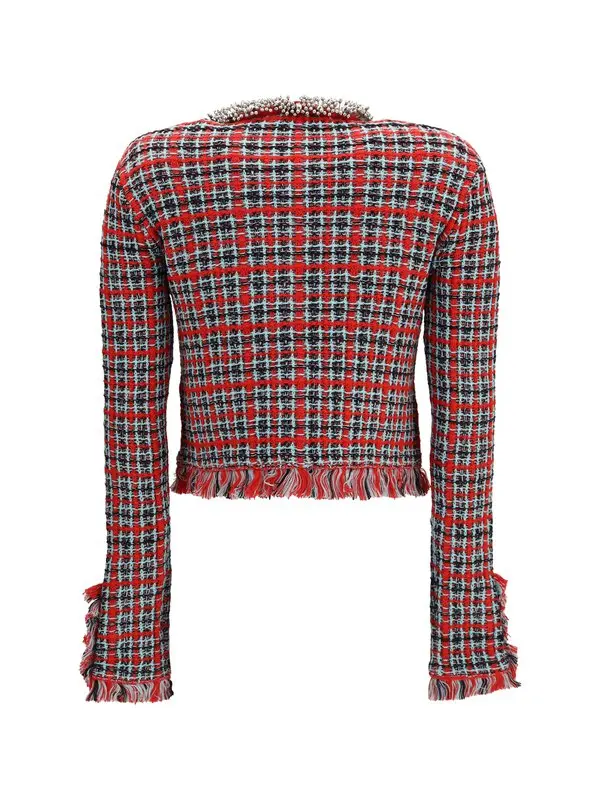 SELF-PORTRAIT Cotton And Wool Blend Bouclé Jacket