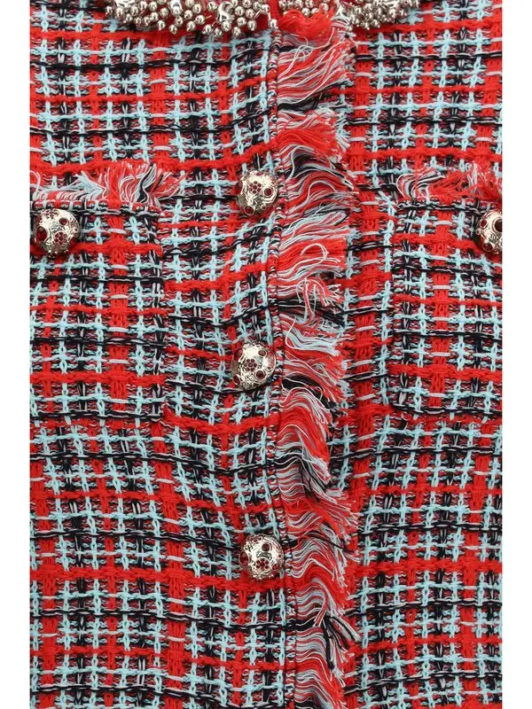 SELF-PORTRAIT Cotton And Wool Blend Bouclé Jacket