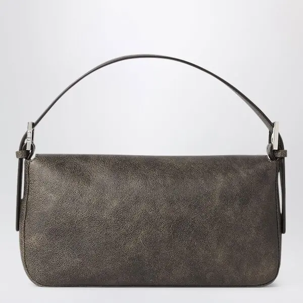 Fendi Baguetteâ® 26424 Leather Stencil Print Bag - Black