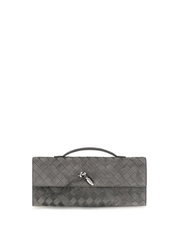 Bottega Veneta Andiamo Clutch - Gray