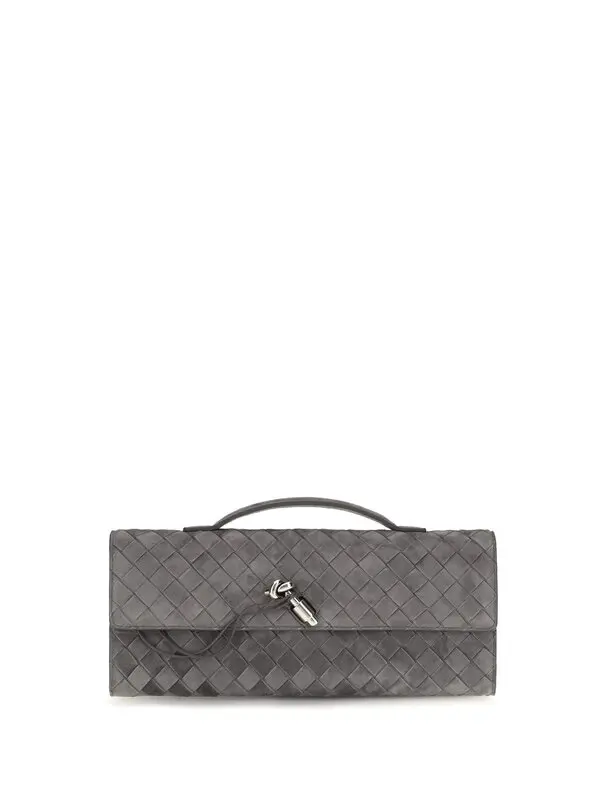 Bottega Veneta Andiamo Clutch - Gray
