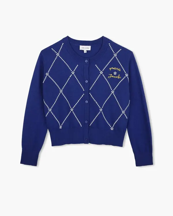 Marc Jacobs The Studded Pearl Cardigan In Size