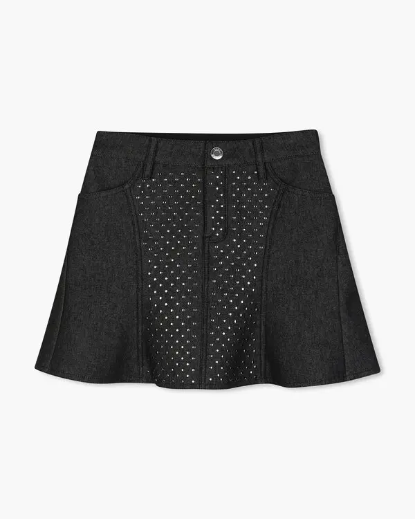Marc Jacobs The Studded Denim Skirt In Size