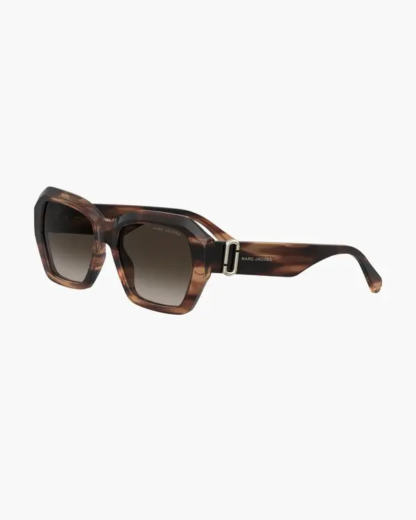 Marc Jacobs The Square Geometrical Sunglasses - Brown