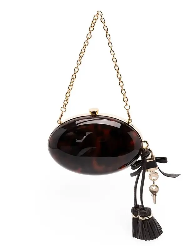 SELF-PORTRAIT Resin Oval Clutch - Multicolor