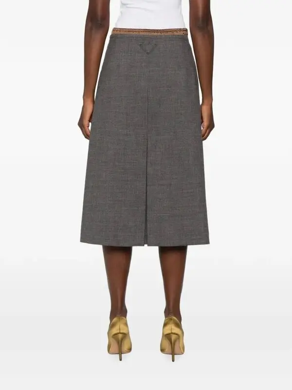 Prada Wool Skirt With Nylon Waistband