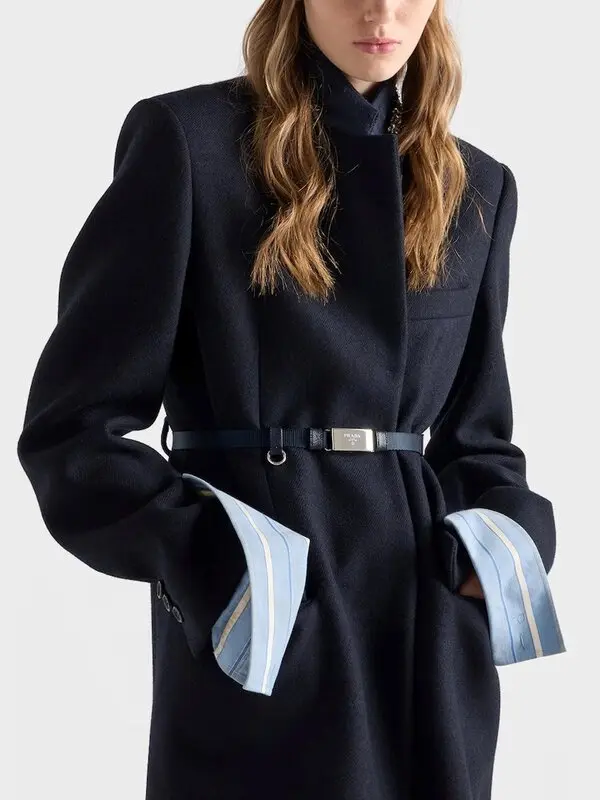 Prada Coat With Belt - Multicolor