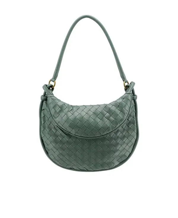 Bottega Veneta Medium Gemelli Knitted Shoulder Bag - Aloe Green