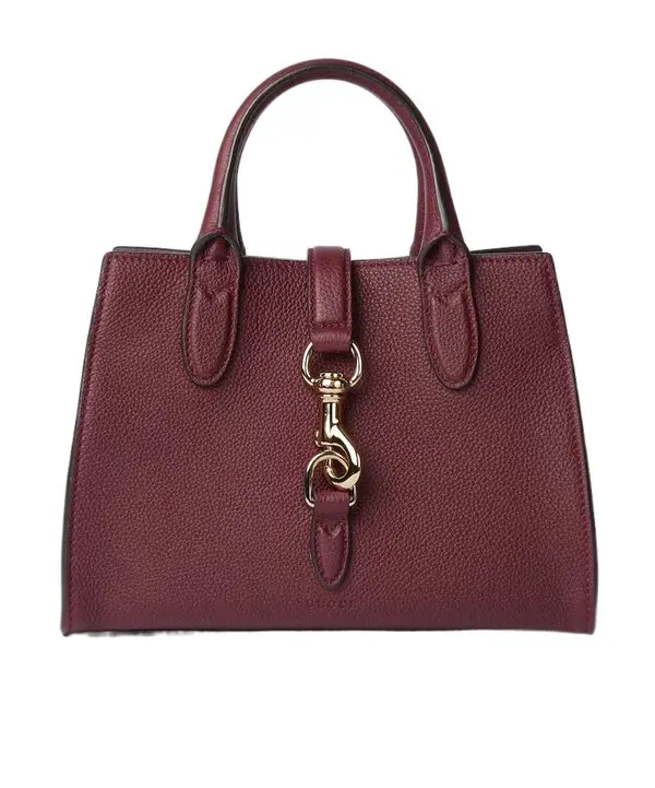 Gucci Small Tote Bag With Hook Closure - Red