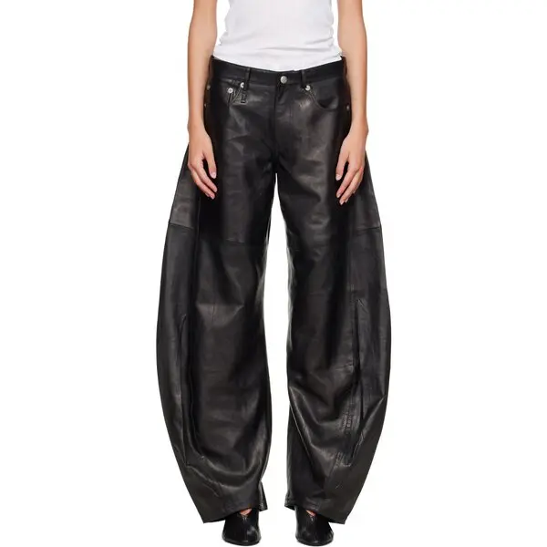 R13 Polished Leather Trousers