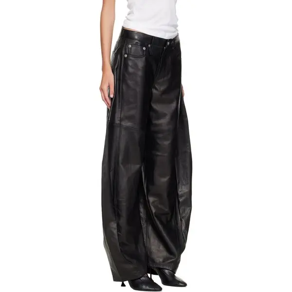 R13 Polished Leather Trousers