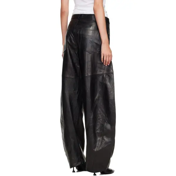 R13 Polished Leather Trousers