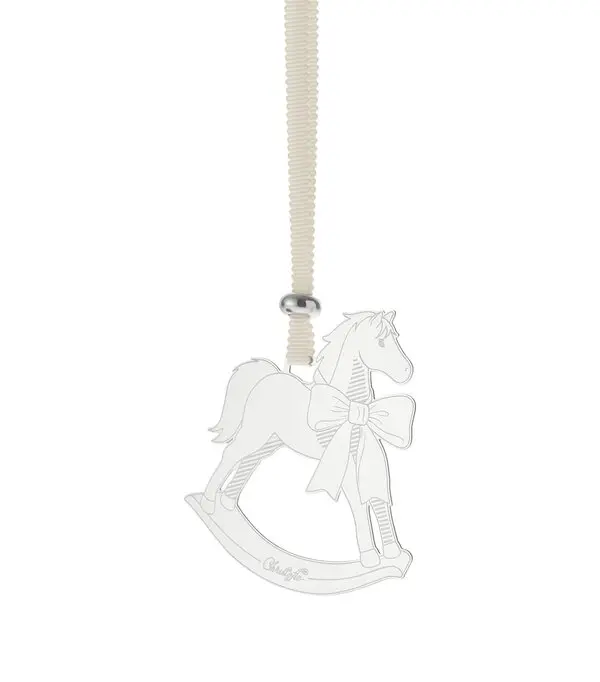Christofle Plated Sous Le Sapin Rocking Horse Tree Decoration