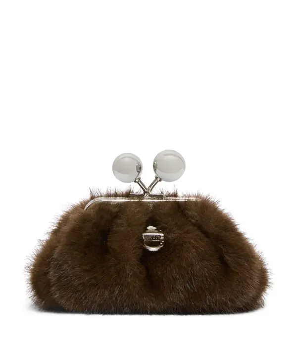 Max Mara Mini Sheepskin Pasticcino Clutch Bag