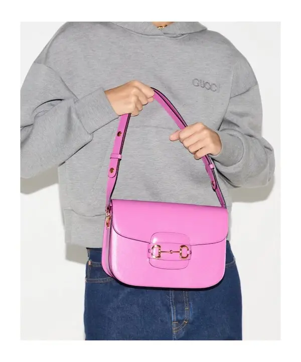 Gucci Horsebit 1955 Shoulder Bag - Pink