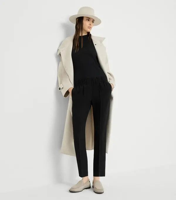 Brunello Cucinelli Crepe Cady Slim Trousers