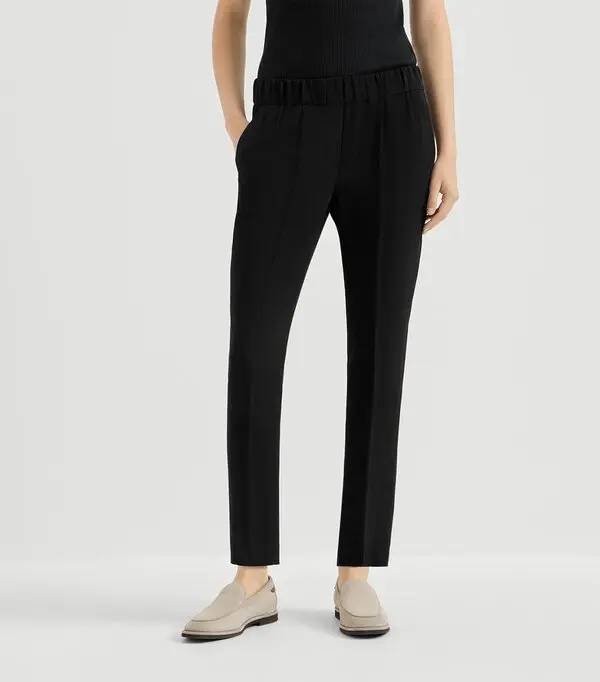 Brunello Cucinelli Crepe Cady Slim Trousers