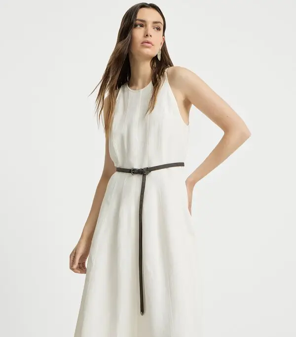 Brunello Cucinelli Twill Maxi Dress