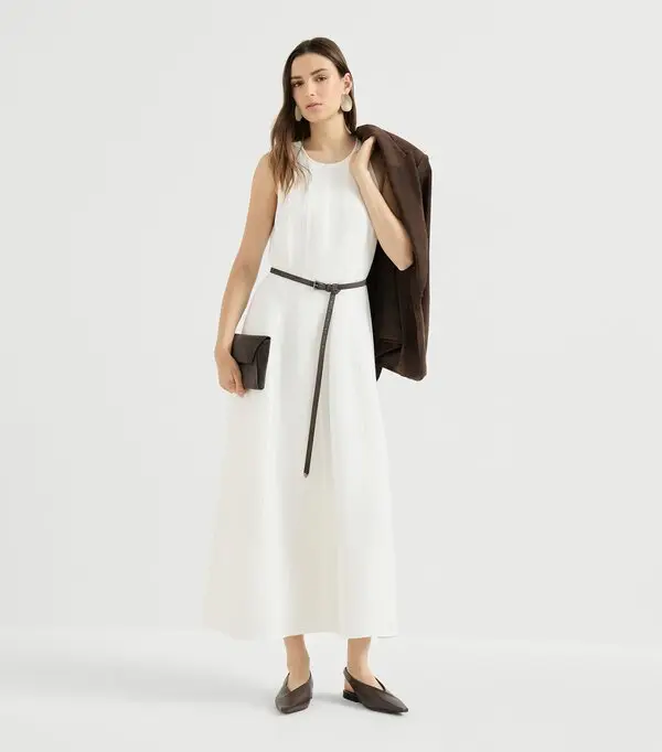 Brunello Cucinelli Twill Maxi Dress