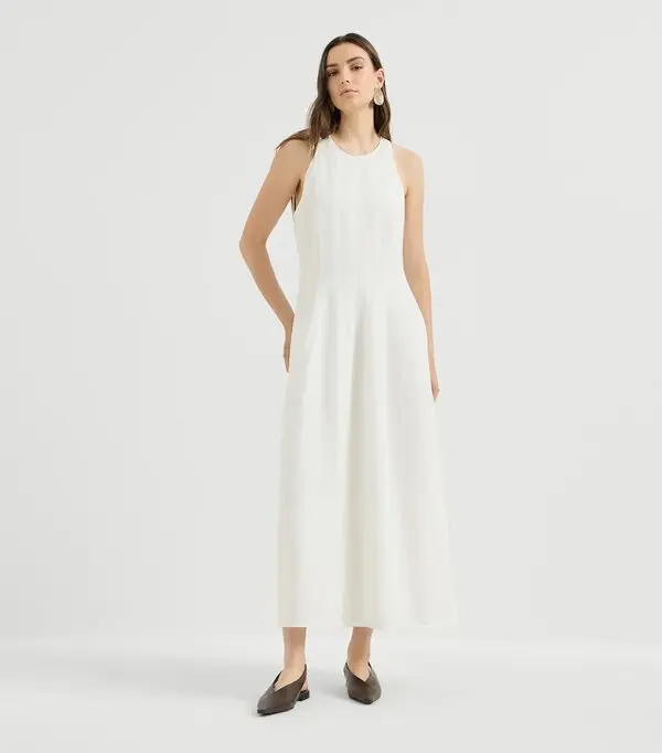Brunello Cucinelli Twill Maxi Dress